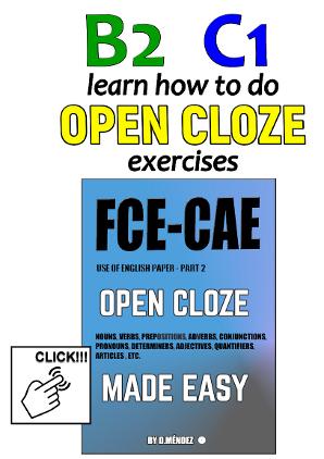 Open Cloze Task : Reading and Use of English part 2 (frequent words)